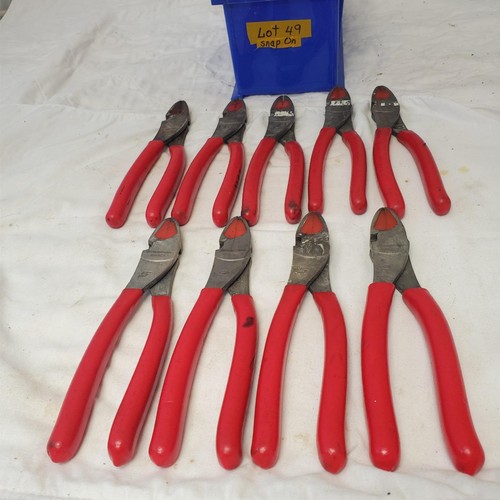 Lot of 9 Snap-On Assorted Wire Cutters & Pliers LOT-49 | eBay