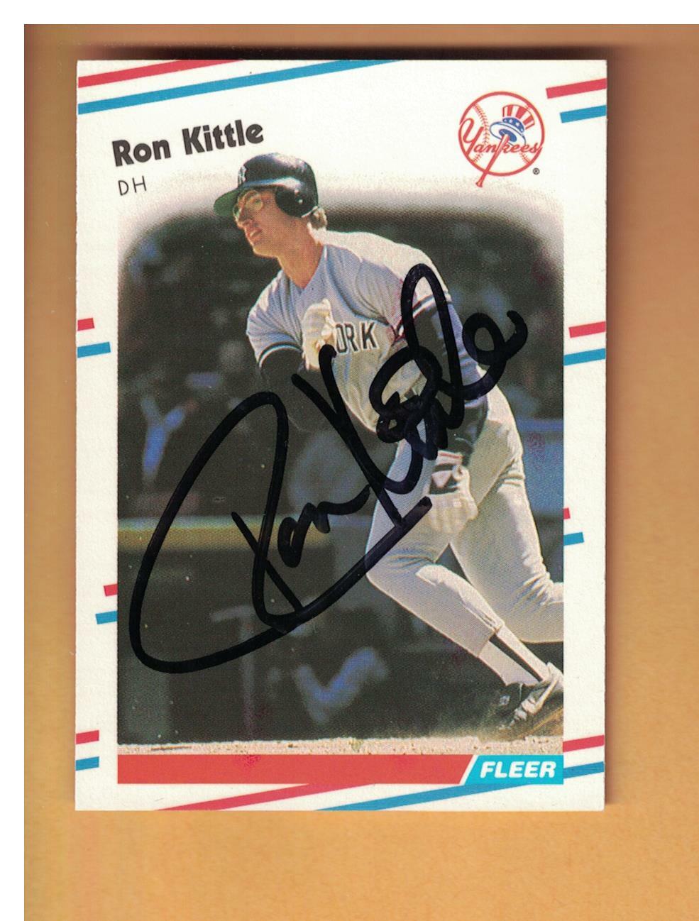 Ron Kittle AUTOGRAPHED 1988 FLEER GLOSSY BASEBALL CARD SIGNED NEW YORK ...