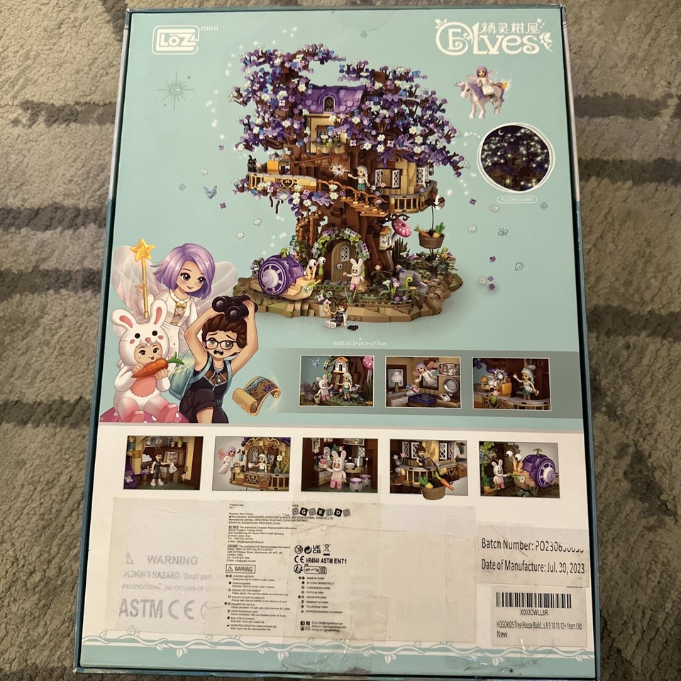 Read* Purple Tree House Building Block Set, 3991 Pcs Forests Treehouse ...