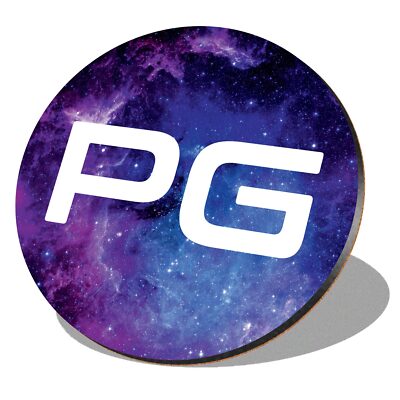 1 x Round Coaster - Letters PG Space Universe Galaxy Stars Initial ...