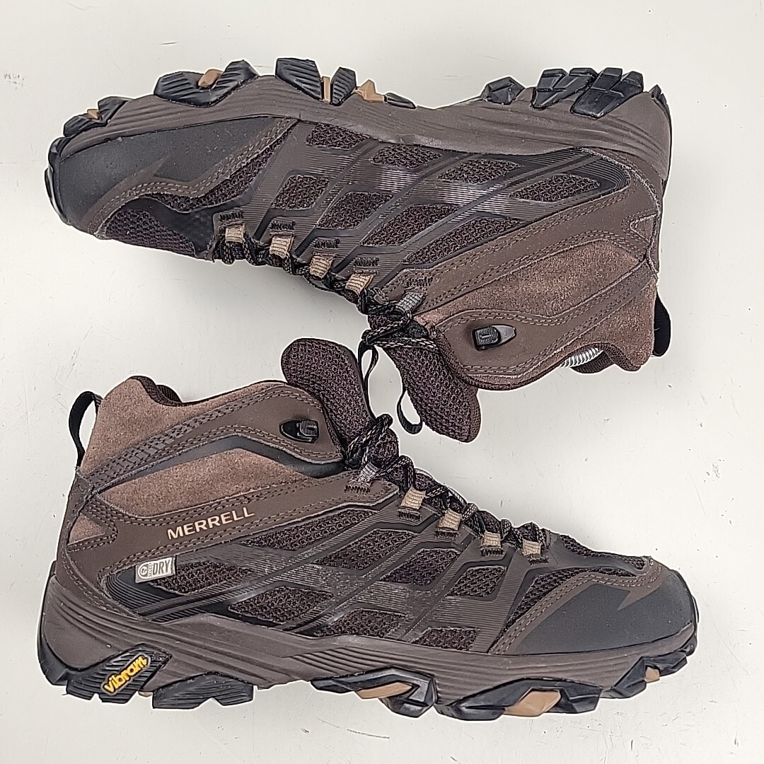 MERRELL Moab Brown Hiking Boots J36981 Vibram Sole Select Waterproof ...