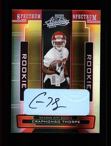 2005 ABSOLUTE MEMORABILIA #170 CRAPHONSO THORPE ROOKIE RC SPECTRUM AUTO ...