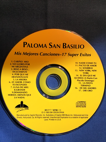 Paloma San Basilio Mis Mejores Canciones 17 Super Exitos CD | eBay