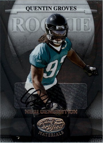 2008 Leaf Certified Materials #189 Quentin Groves Auto /275 RC - FB | eBay
