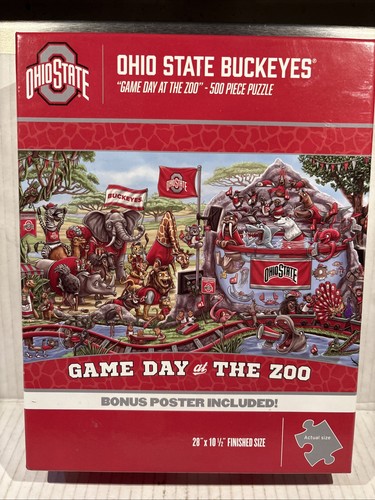 Ohio State Buckeyes 500 PC Jigsaw Puzzle "Game Day at the Zoo" Complete ...