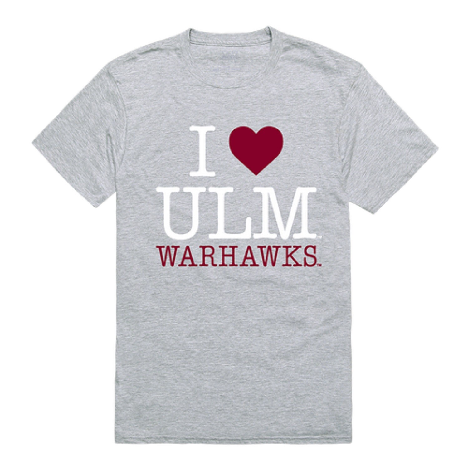 University Of Louisiana Monroe Warhawks ULM NCAA Cotton I Love Tee T ...