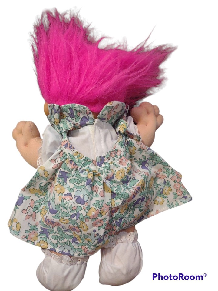 Vintage 90s Troll Doll 13 Inches Nostalgia Kidcore Floral Dress | eBay