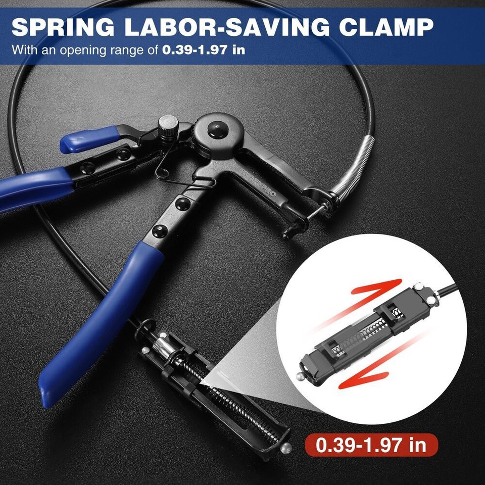 WORKPRO 27" Flexible Hose Clamp Plier Spring Plier Automotive Clamp ...