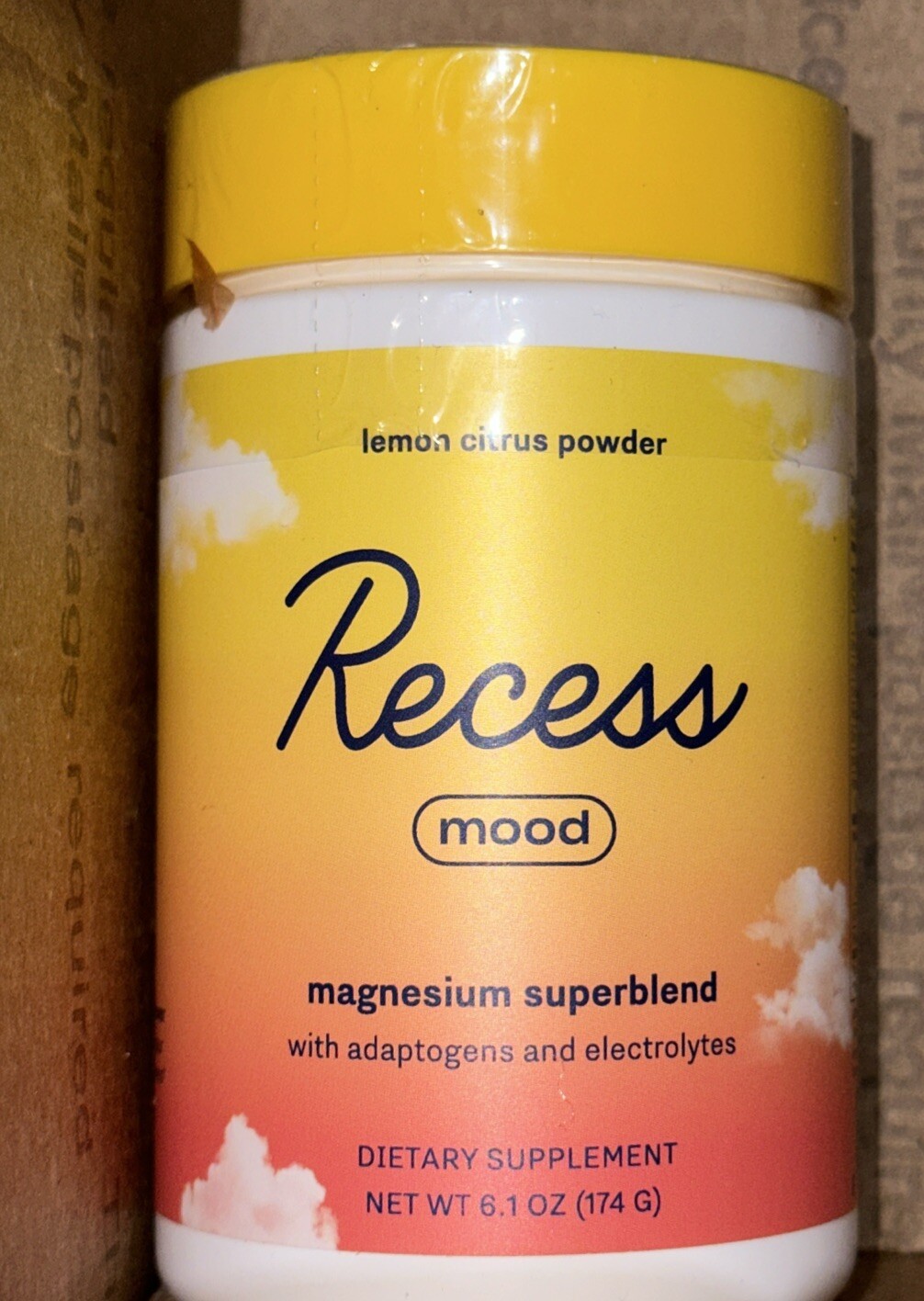 Recess Mood Magnesium Powder Lemon Citrus 6.1 oz * SEALED Exp 2/25 | eBay