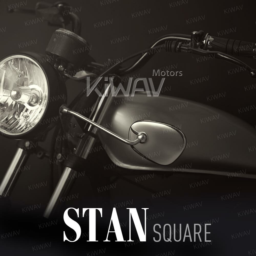 Motorcycle Rear Mirrors Stan Square Chrome 8mm Headlight Mount for BMW ...