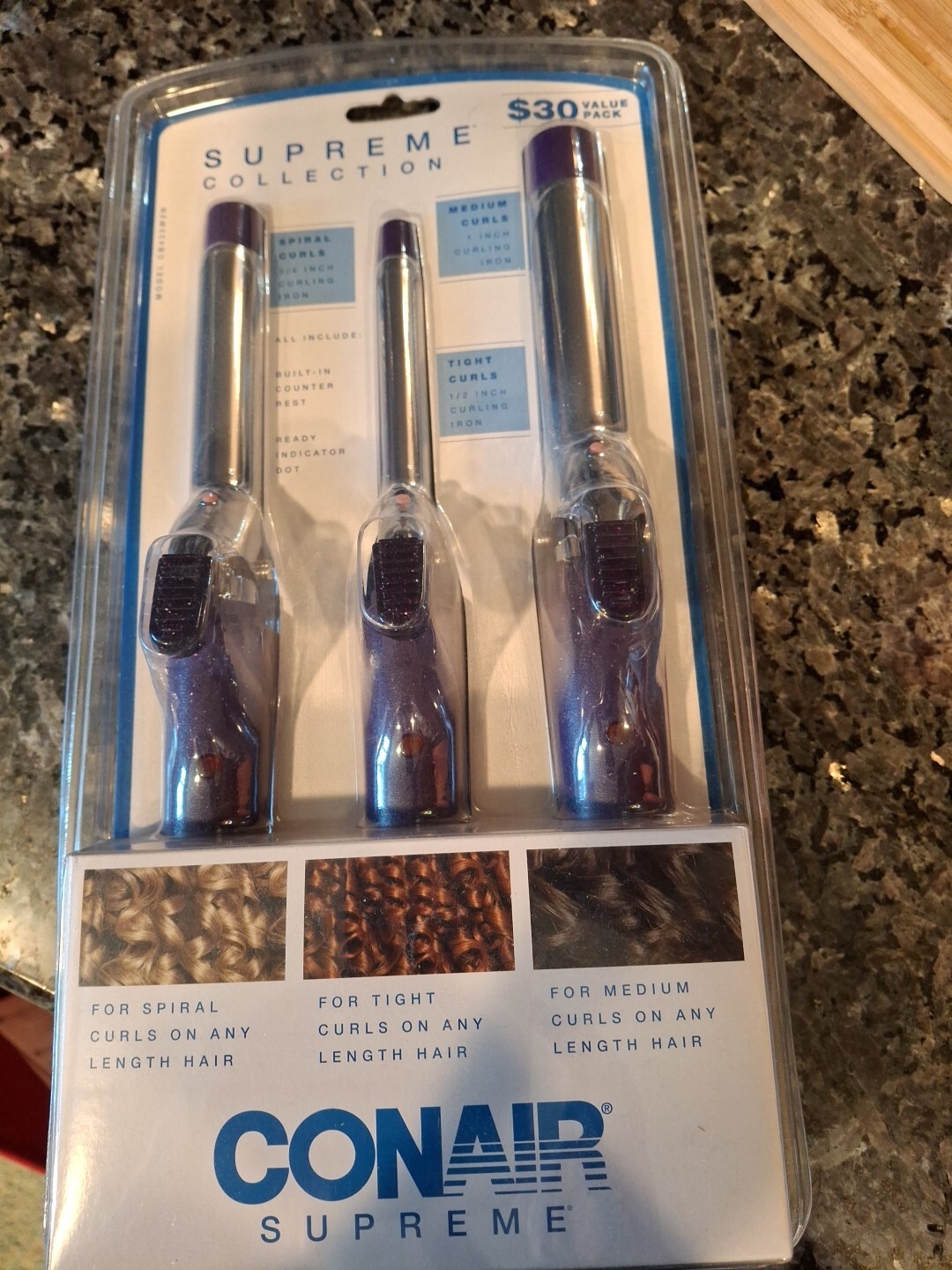 Conair Supreme Curling Iron Combo Pack; 1/2-inch, 3/4-inch, & 1-inch | eBay