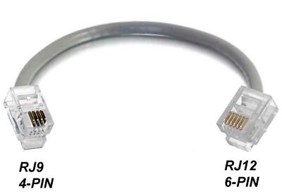 RJ9 RJ10 RJ22 4P4C 4-PIN to RJ12 RJ11 6P4C 6-PIN PHONE HEADSET JACK ...