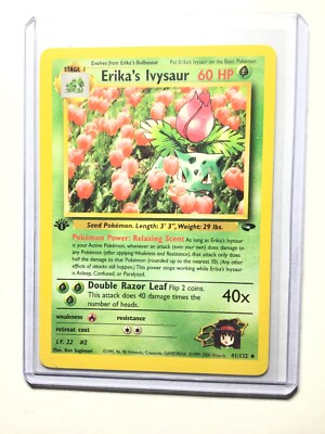 ERIKA’S IVYSAUR - 1st Edition Gym Challenge - 41/132 - Uncommon ...