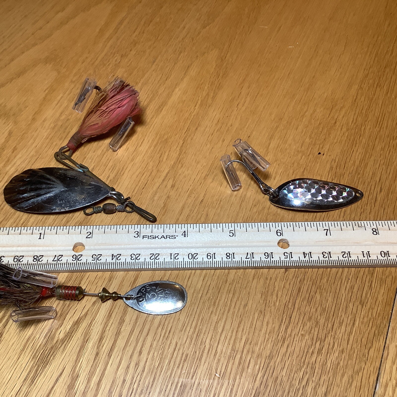 Mixed lot of Three Fishing Lure Baits-Mepps#3-Little Jewel-GM Skinner ...