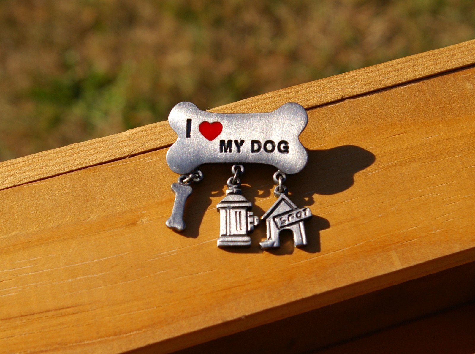 I "Heart" My Dog Love Silver Tone Metal & Red Enamel Lapel Pin Pinback ...