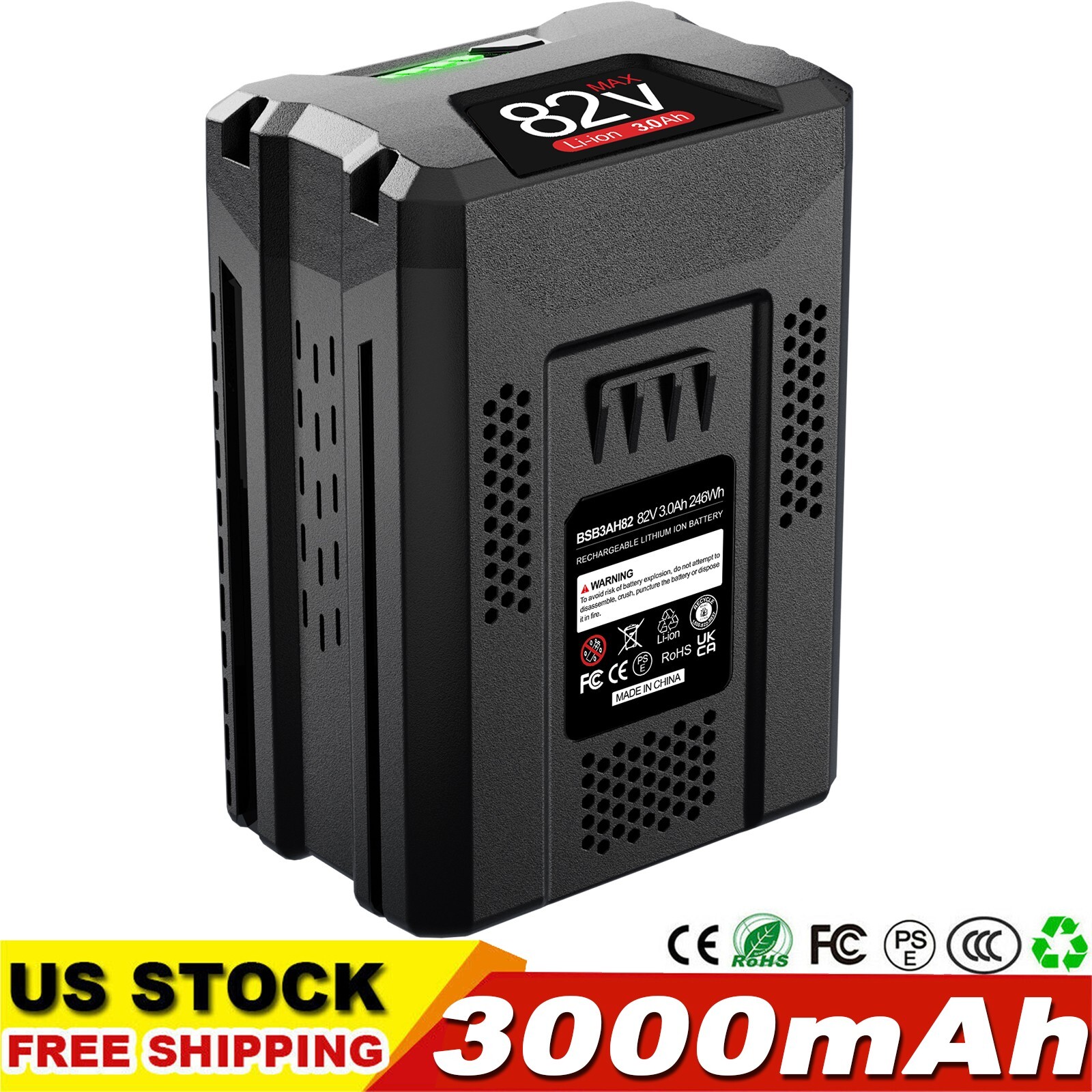 3Ah Lithium Battery For Briggs & Stratton Snapper XD 82V MAX BSB2AH82 ...