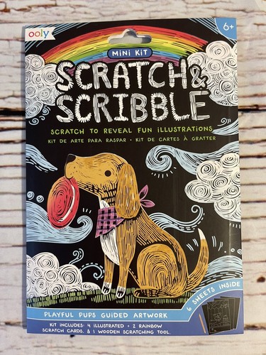 Mini Scratch & Scribble Art Kit Playful Pup NEW Great Gift Easter Basket Stuffer | eBay UK