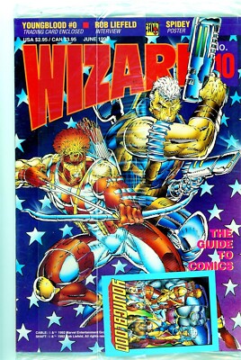 Wizard Comics Magazine #10 June 1992 Sealed Spidy Poster/ Youngblood #0 ...