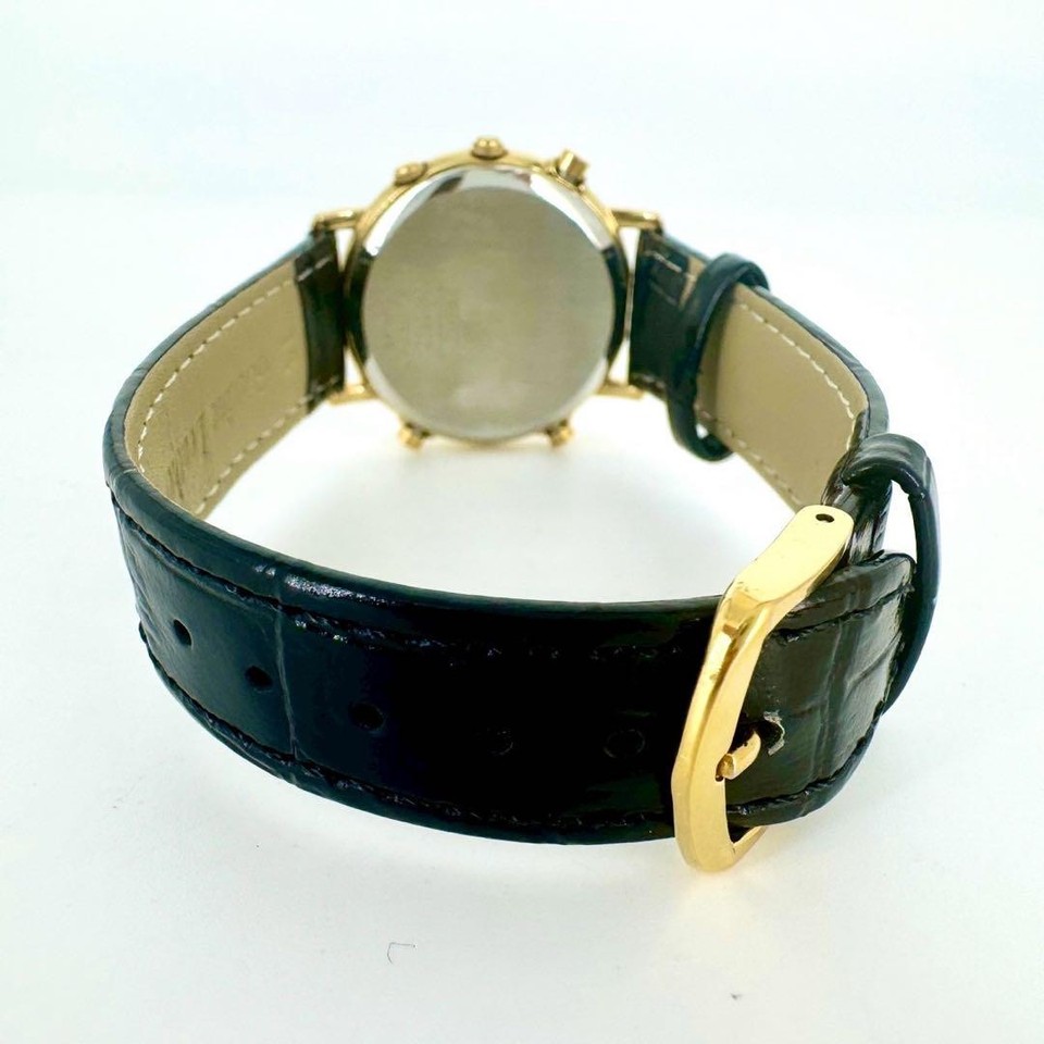 SEIKO Spirit 7T32-7C00 Gold Chronograph White Dial Men's Quartz Watch ...