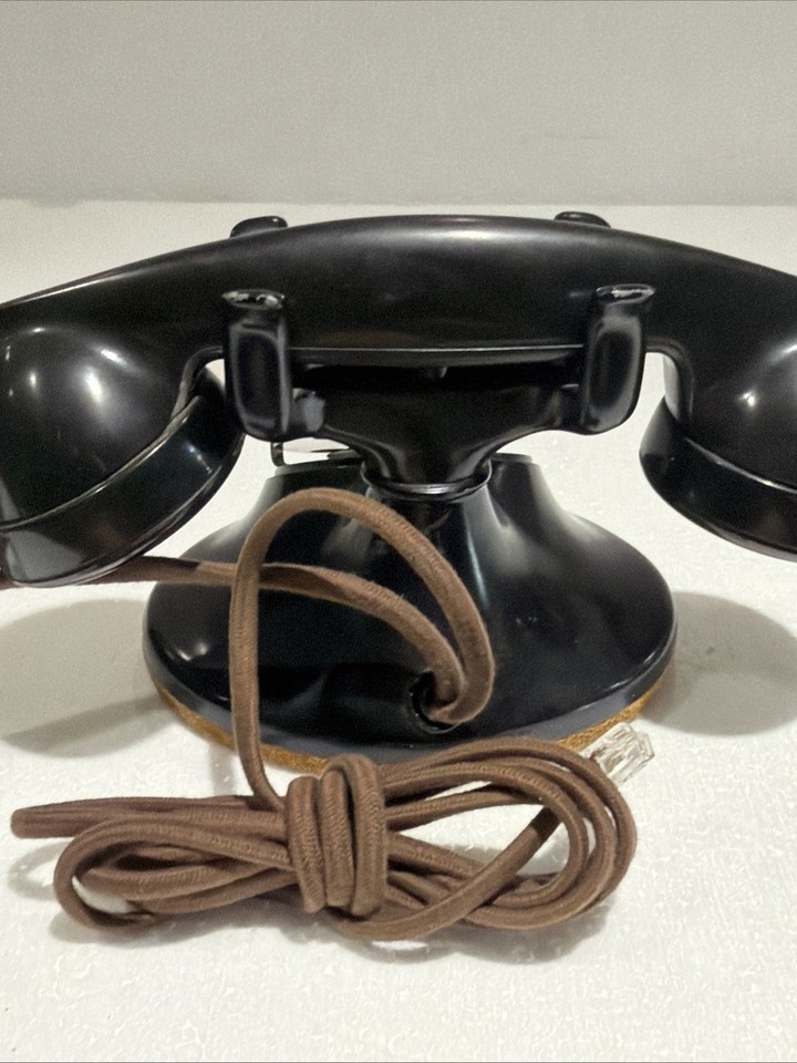 Antique Vintage WESTERN ELECTRIC 202 D1 Desk Telephone Rotary Dial & E1 ...