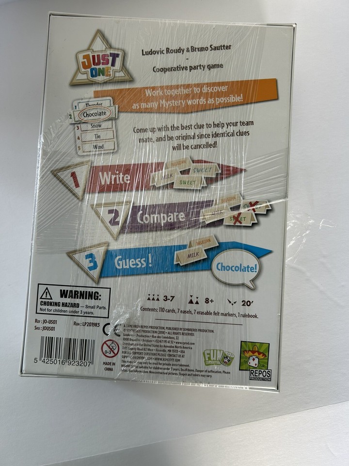 NEW Just One Board Game “GAME OF THE YEAR 2019” Cooperative Party Game ...