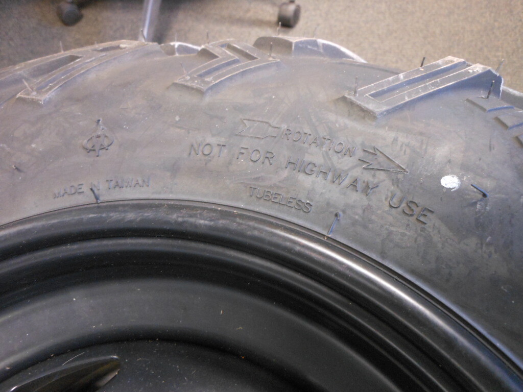 Take Off Maxxis MU25 Tubeless Tire & 12x6 Rim Wheel AT25x8-12 25 8 12 ...