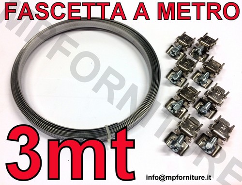 3mt FASCETTA METALLICA STRINGITUBO A METRO METRATURA INOX FASCETTE A ...