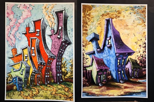 Two Signed Mike Maydak Giclee Whimsical Art Prints 14"x 20" Mint | eBay