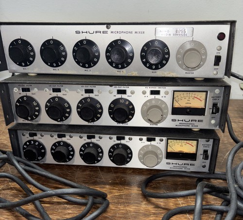 Shure M67 Professional Microphone Mixer M68FC Mixer LOT AS IS UNTESTED ...