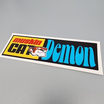 Muskin CAT DEMON Mini Bike Handlebars DECAL | Vinyl Minibike STICKER | eBay