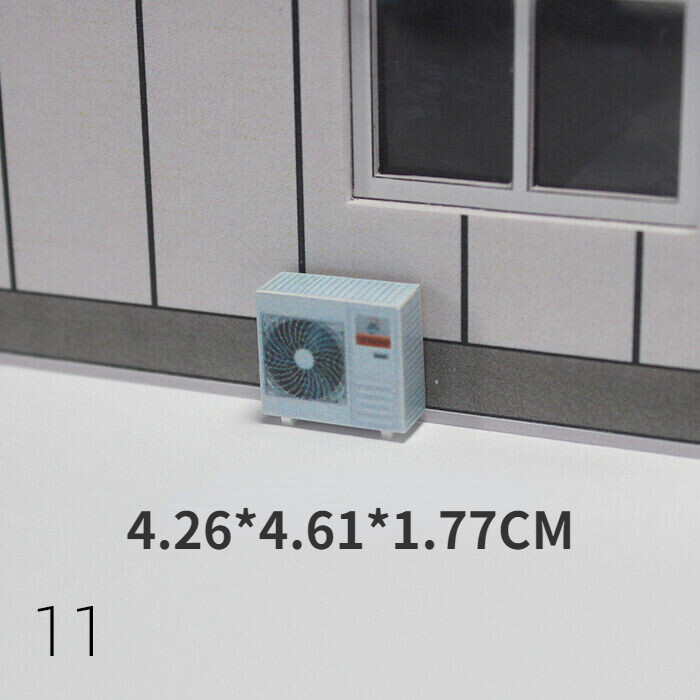 Diorama 1/18 Air Conditioner Outdoor Unit Model Garage Scene Display ...