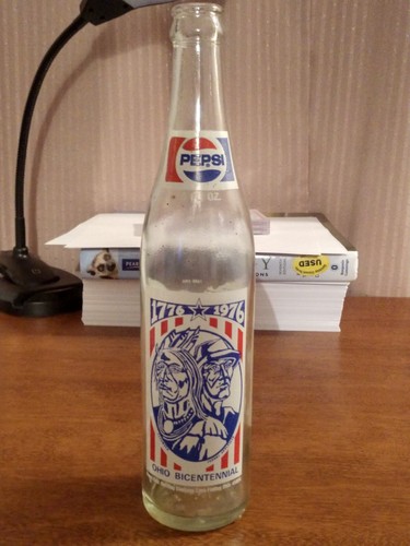 Vintage 1776/1976 Ohio Bicentennial Commemorative Pepsi Glass Bottle ...
