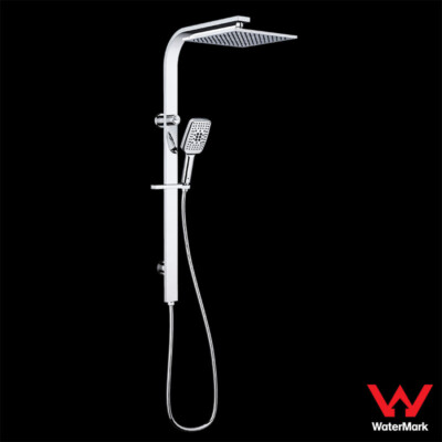 Sando Multifunction Shower Set Deluxe Square Combo Press Diverter 6 Spray Chrome | eBay Australia