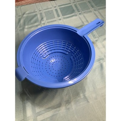 Tupperware Strainer New 2Qt. Large Classic Blue | eBay