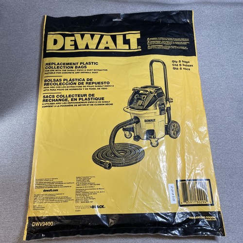 DEWALT DWV9400 Dust Extractor Disposable Plastic Liner 5 Pack | eBay