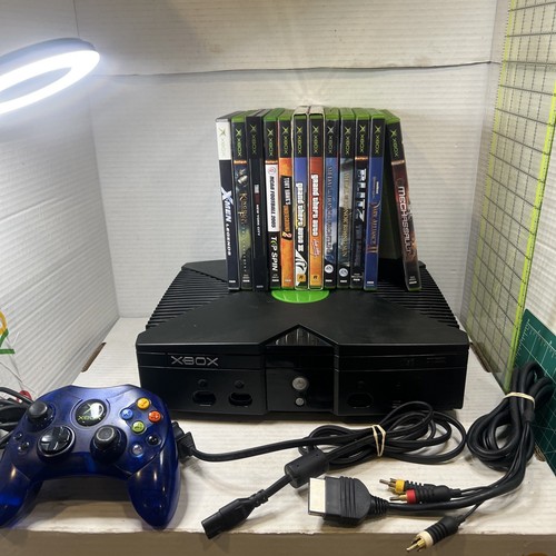 Damaged Microsoft Original XBOX Works - Game Console Bundle w/ 12 Games ...