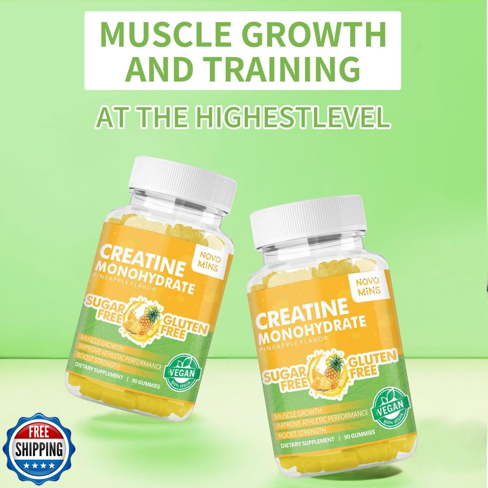 novomins Creatine Monohydrate Gummies for Men and Women, Chewables ...