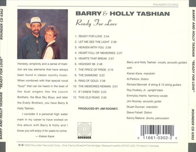 BARRY & HOLLY TASHIAN READY FOR LOVE NEW CD 11661030220| eBay
