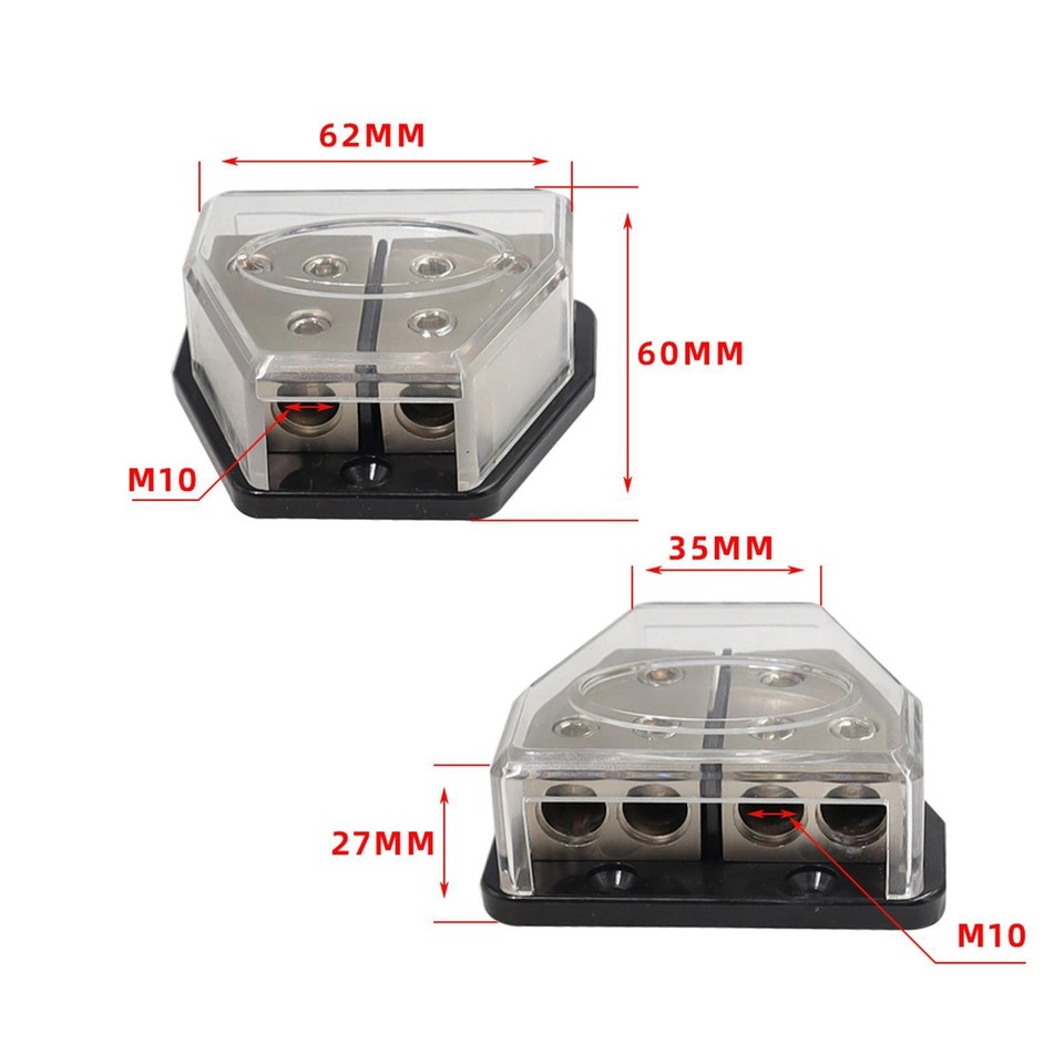 Distribution Block Car Audio Amp Splitter Distributor 2 in 4 | eBay ...