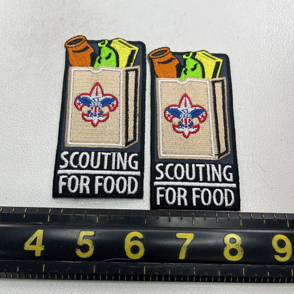 2 Patches SCOUTING FOR FOOD Patch Lot Bag Of Groceries K044 | eBay