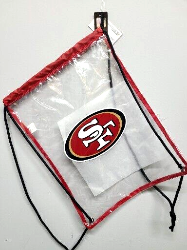 NFL San Francisco 49ers Clear Drawstring Backpack Big Logo *New* | eBay