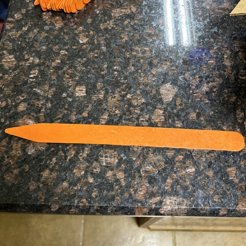 12" Wooden Orange Garden , Craft Stakes, Pack Of 25. Pointed At One End ...