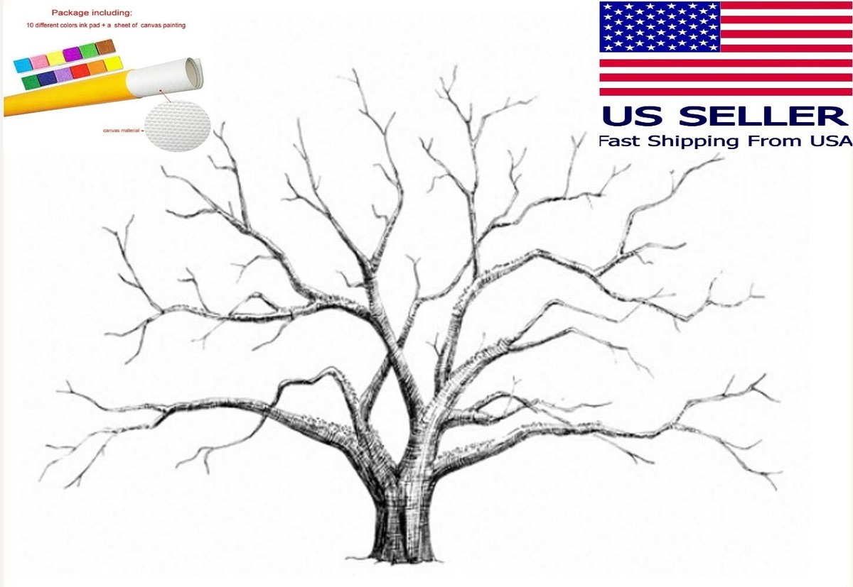 Canvas Fingerprint Tree Kit Christmas Tree Thumbprint Art Craft A