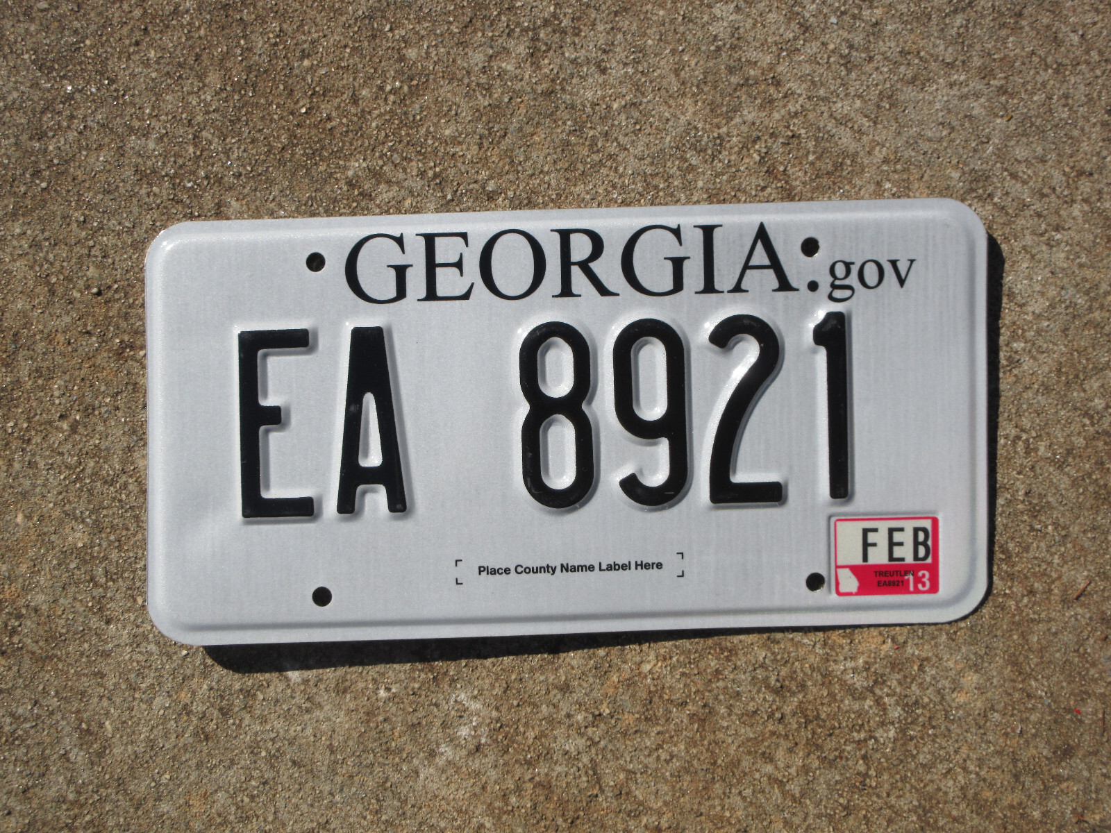 2013 Georgia Logging Truck License Plate EA 8921 Treutlen County GA ...