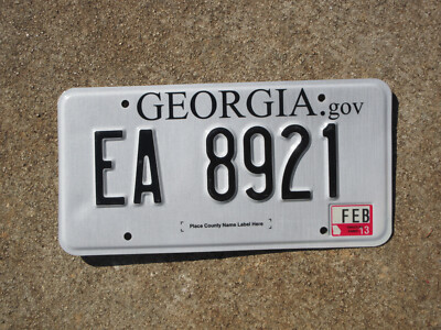 2013 Georgia Logging Truck License Plate EA 8921 Treutlen County GA ...