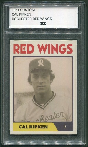 Custom 1981 Cal Ripken Jr Rochester Red Wings AAA Minor League Baseball ...