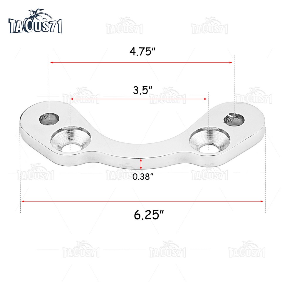 Springer Handlebar Tree Adapter Top Clamp 3.5" Wide Riser Fit For ...