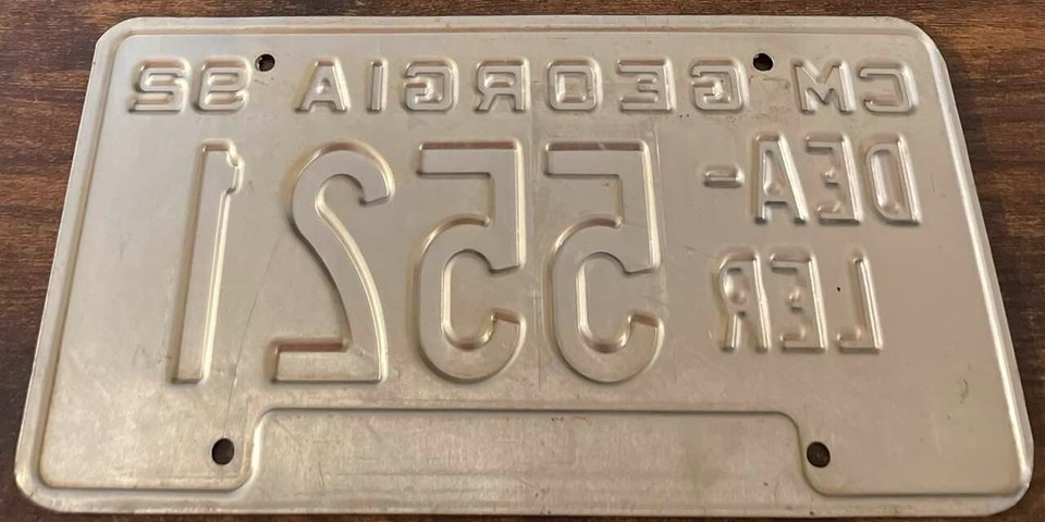 1992 Georgia Dealer License Plate 5521 Jackson County | eBay