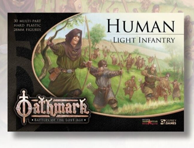 Oathmark - OAKP403 - Human Light Infantry - 1 SPRUE - 5 FIGURES ...