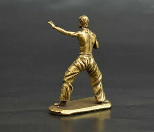 Brass Kung Fu Statue Figurine Sculpture Wing Chun Action Figure Decor ...